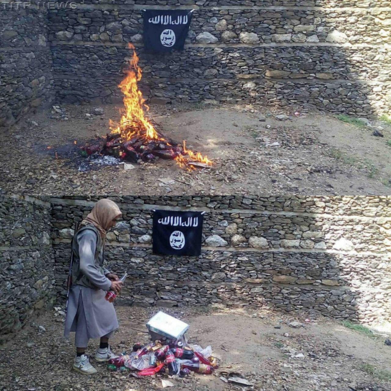 آخرین خبر سوزاندن بطری های نوشابه کوکاکولا توسط تروریستهای داعش در