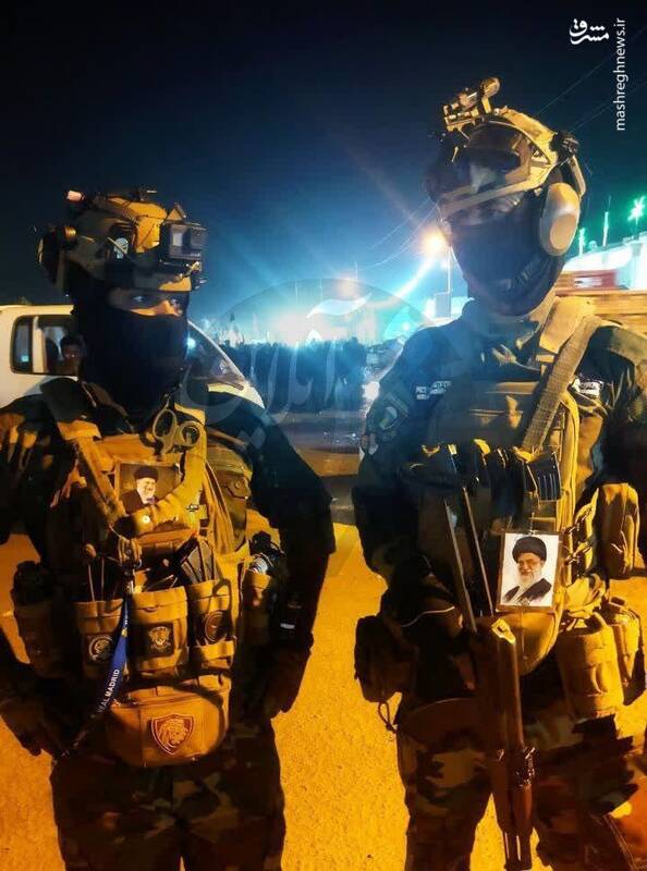 آخرین خبر تصویر رهبر انقلاب بر سینه دو تن از نیروهای حشد الشعبی